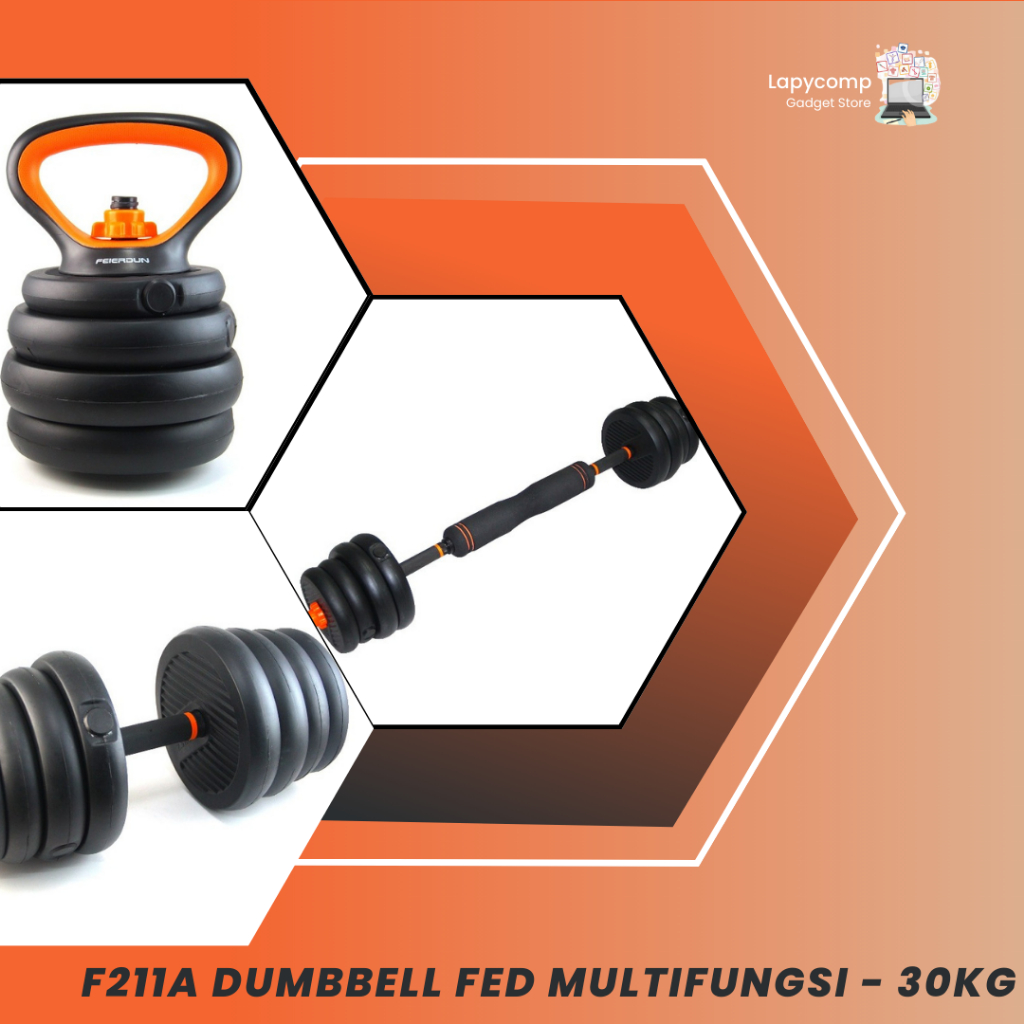 Jual F211A PERALATAN FITNES GYM PLUS BOX SARUNG TANGAN ANTI SLIP - DUMBBELL FED MULTIFUNGSI 30KG ...