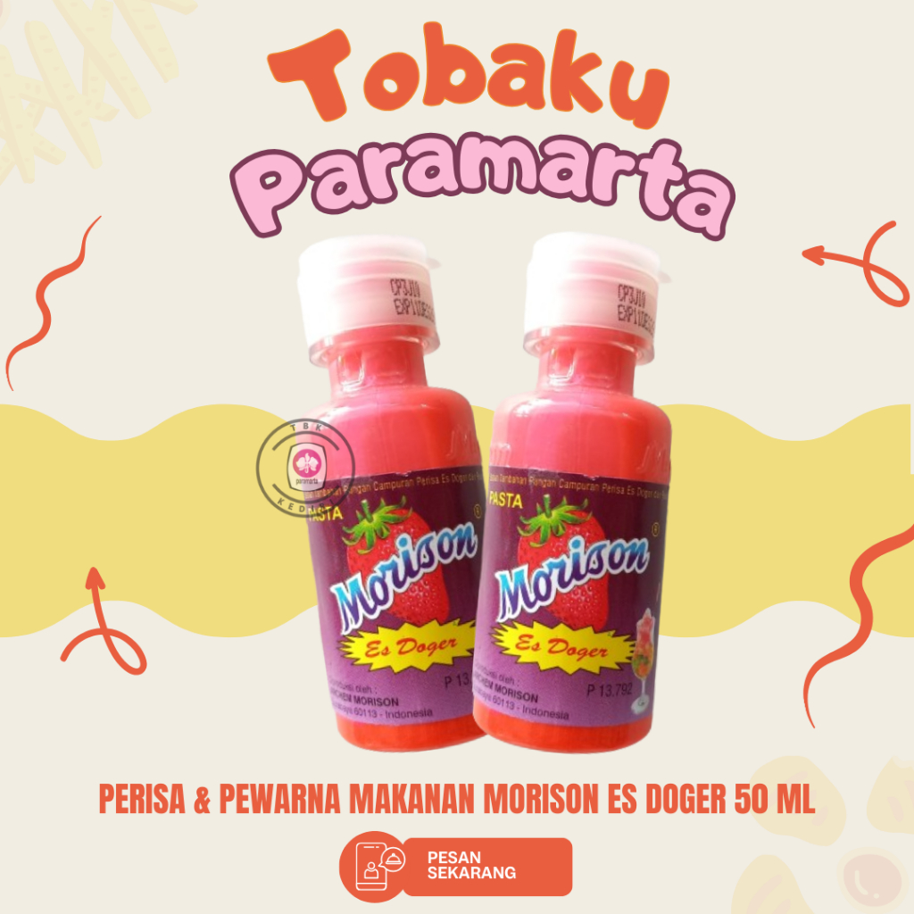 Jual PEWARNA DAN PERISA MAKANAN MORISON RASA ES DOGER 50 ML / PEWARNA ...