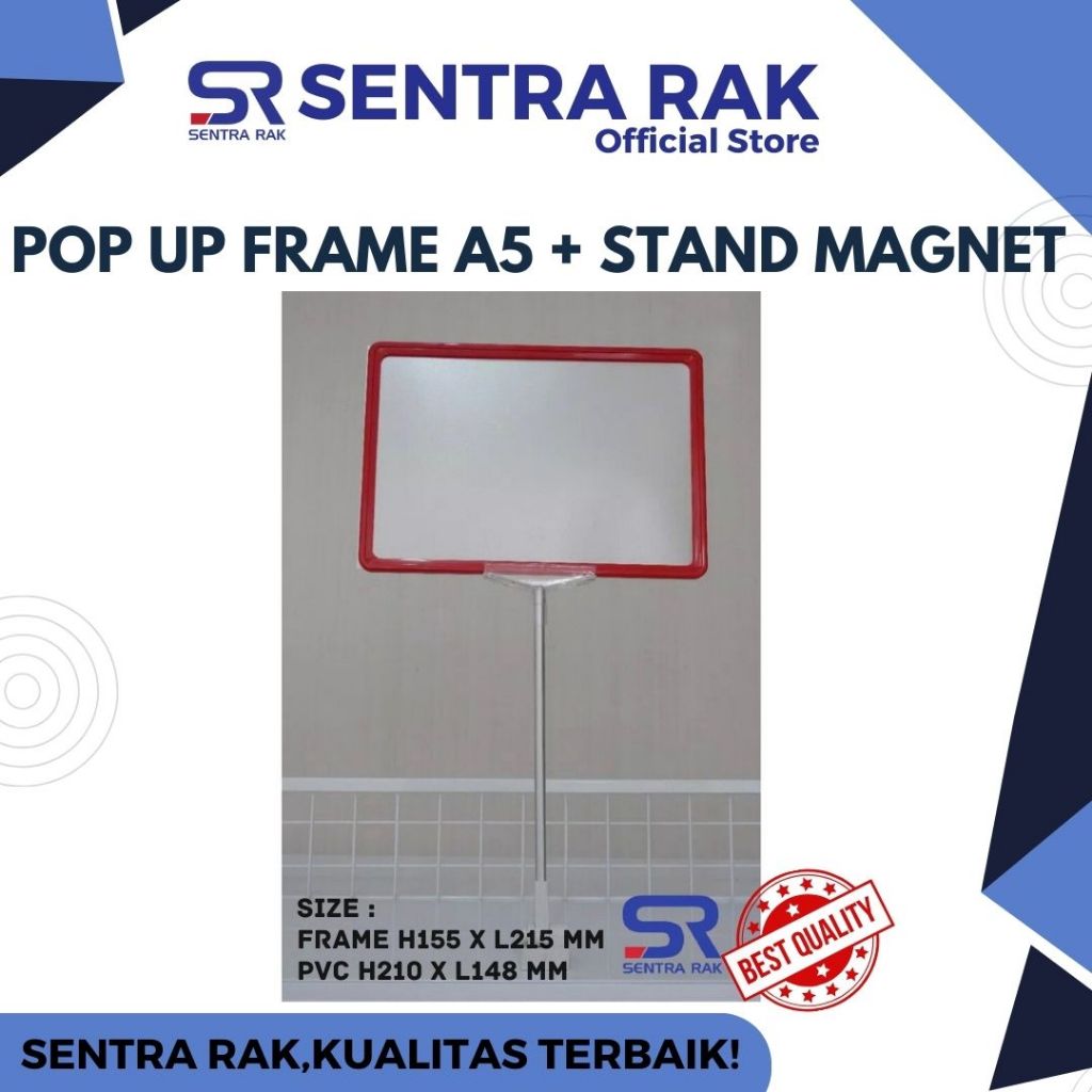 Jual Pop up Frame A5 + Stand Magnet / Tiang Promo P 30 cm - Stand ...