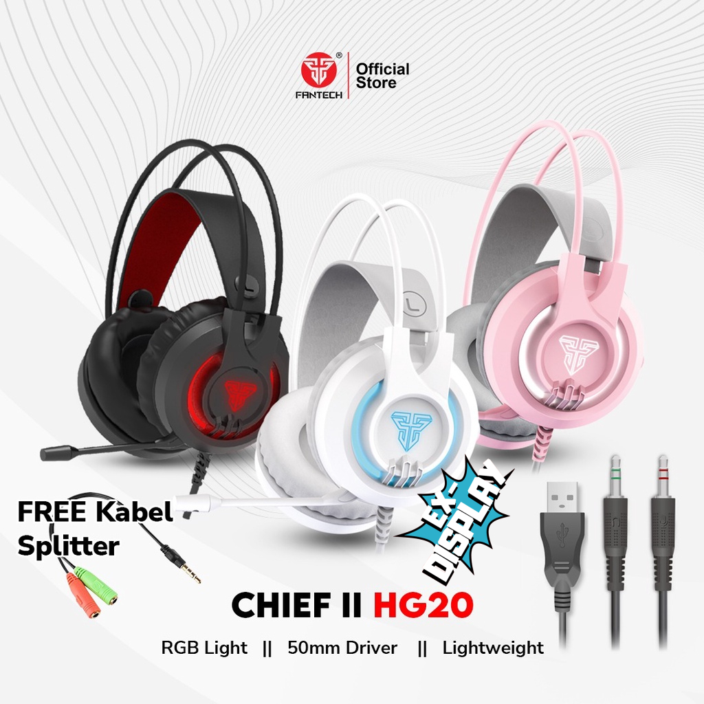 Jual Fantech CHIEF II HG20 RGB Gaming Headset ExDisplay | Shopee Indonesia