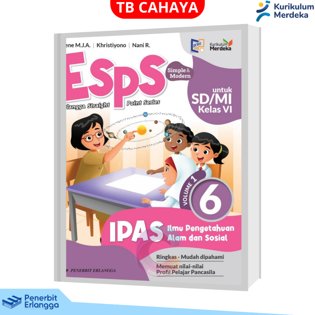 Jual BUKU ESPS IPAS KELAS 1 2 3 4 5 6 vol 1 / VOL 2 SD KURIKULUM MERDEKA ERLANGGA - ILMU ...