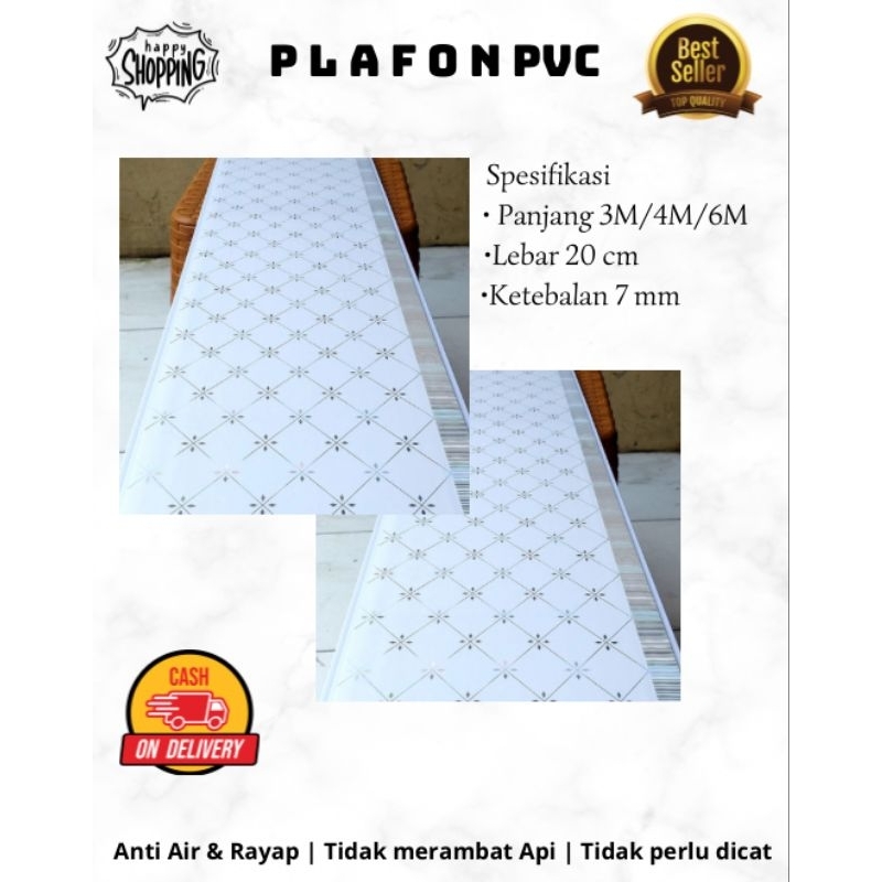 Jual plafon pvc,plafon pvc milimanis,plafon pvc panjang 6m,1dus isi ...
