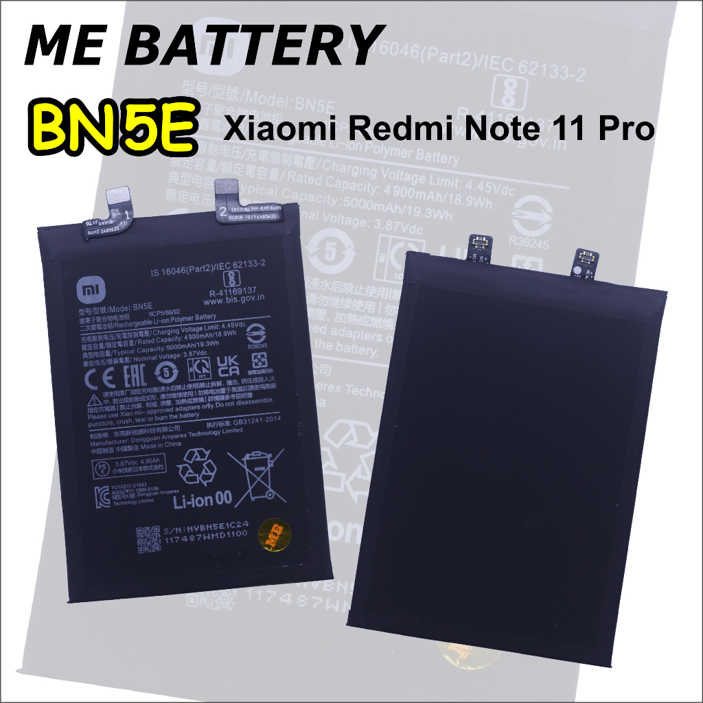 Jual Baterai Xiaomi Redmi Note 11 Pro 5G - Note 12 Pro 4G - Poco X4 Pro 5G BN5E | Shopee Indonesia