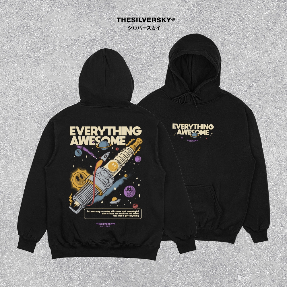 Jual Thesilversky Everything Awesome Hoodie Galaxy Retro Jumper ...