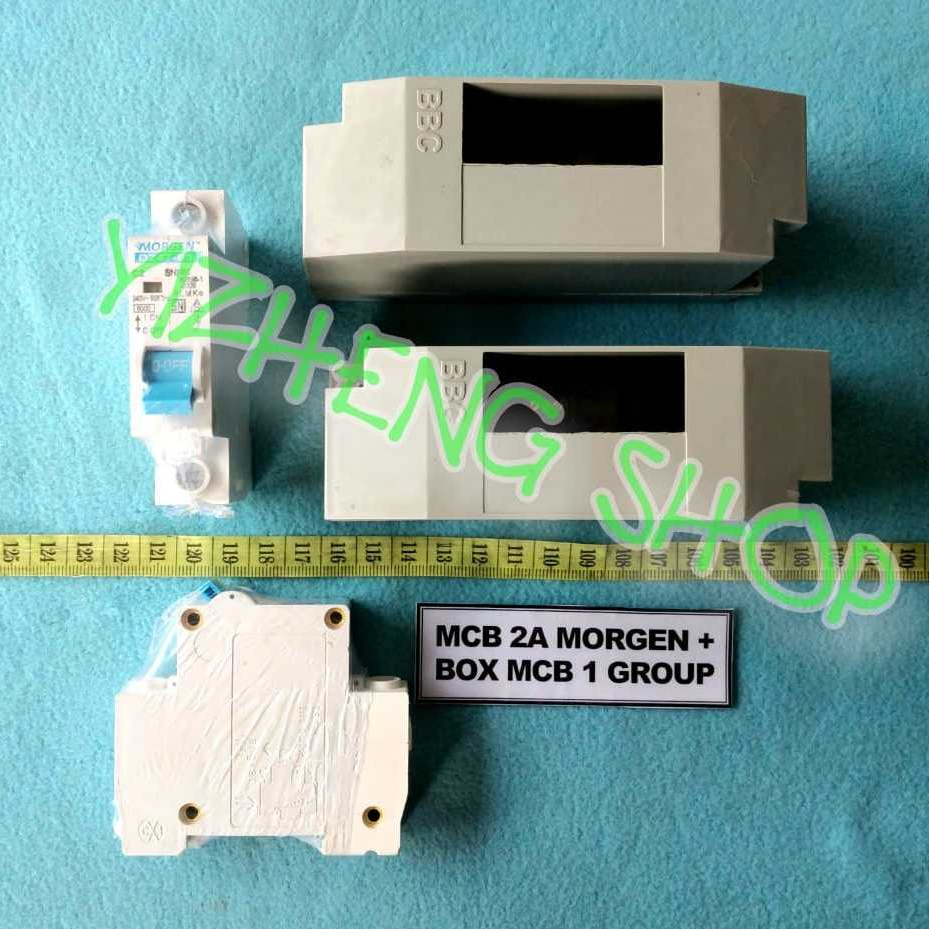 Jual MCB 2A MORGEN + BOX (MCB 1 GROUP) | Shopee Indonesia