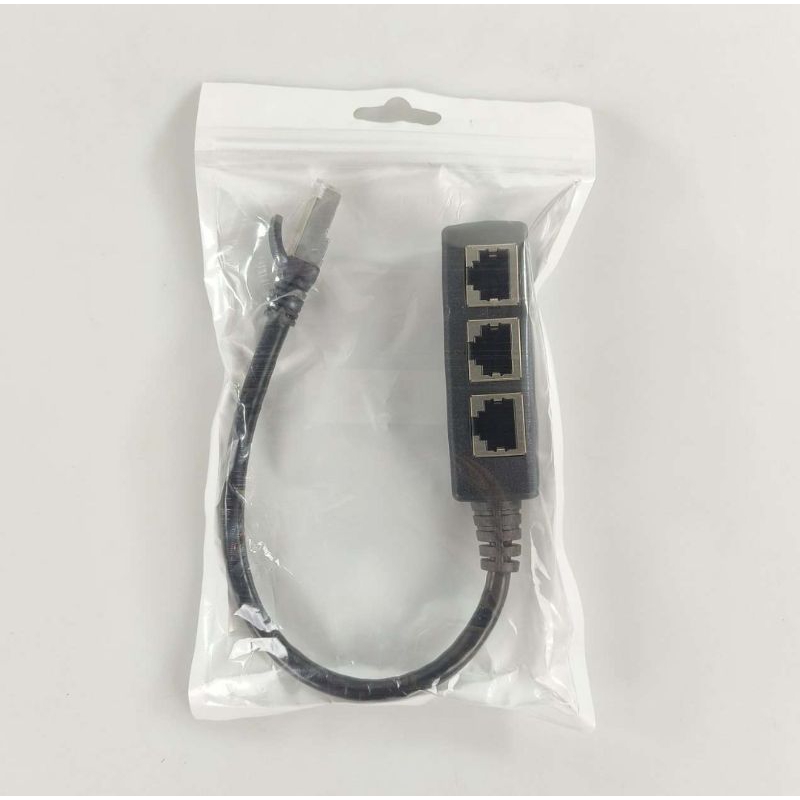 Jual Splitter RJ45 LAN Ethernet Network Connector Hub 3 Port | Shopee ...