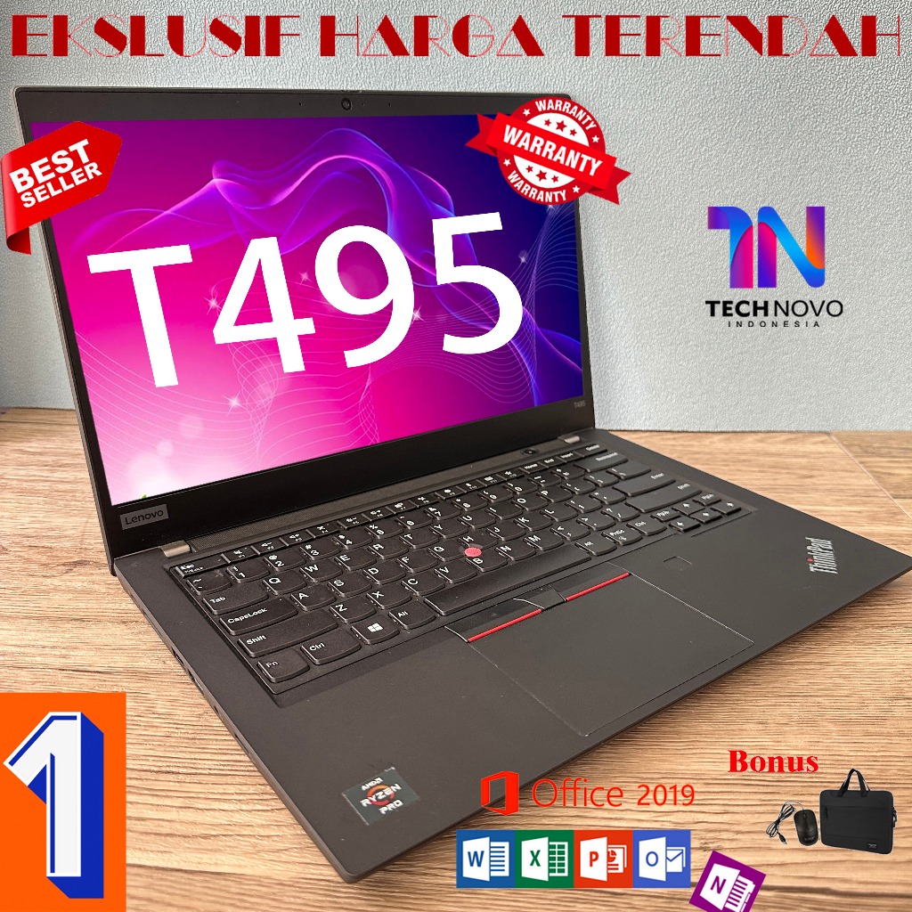Jual Laptop Lenovo thinkpad T495 AMD RYZEN RAM 8/16gb SSD 256gb 14inch ...