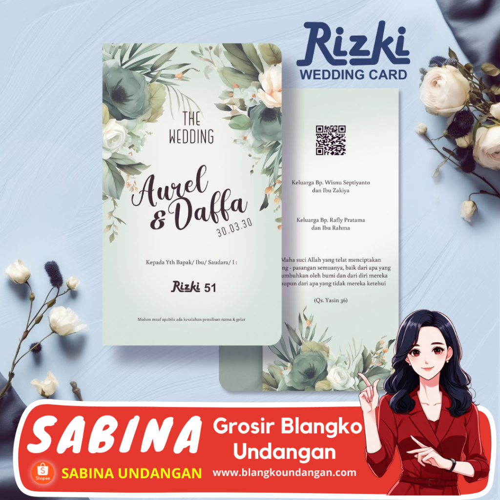 Jual BLANGKO UNDANGAN PERNIKAHAN RIZKI 51 | SABINA UNDANGAN | BLANGKO ...