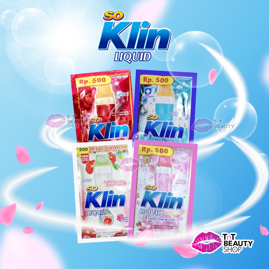 Jual So Klin Liquid Deterjen Sachet 20ml - SO KLIN Cair - Rencengan ...