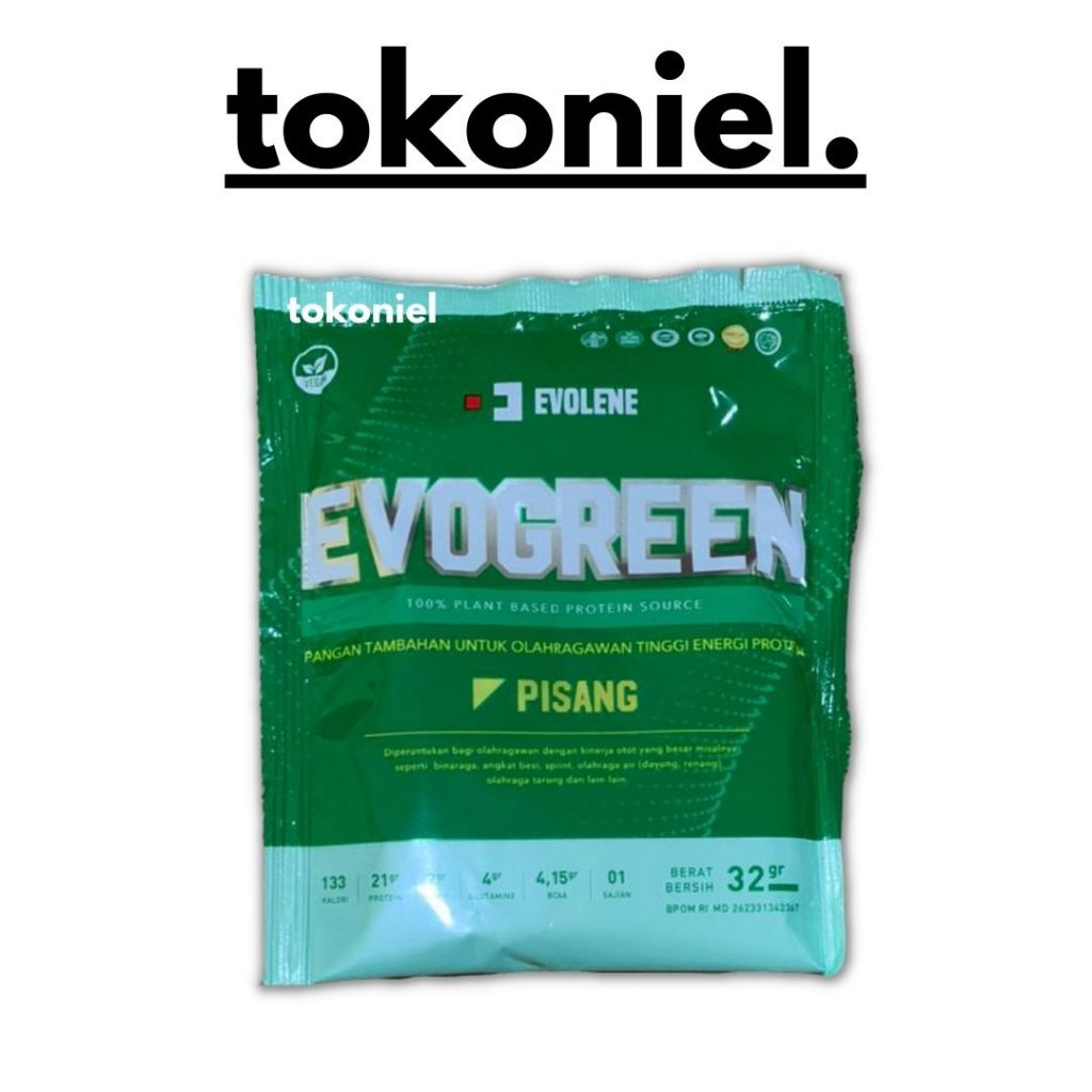 Jual Evolene Evogreen 1 Sachet Plant Based Protein Original BPOM Lokal ...