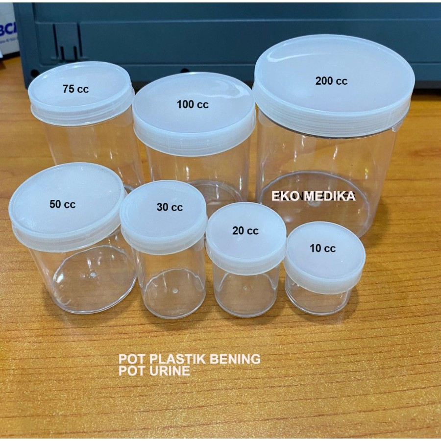 Jual Pot urine 50ml 50cc Plastik Bening 50cc / pot urine / pot sample ...