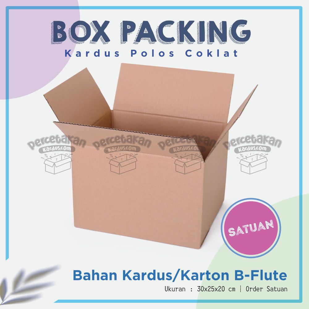 Jual BOX KARDUS Baru 30x25x20 cm DUS PACKING B-FLUTE | Kardus / Karton ...