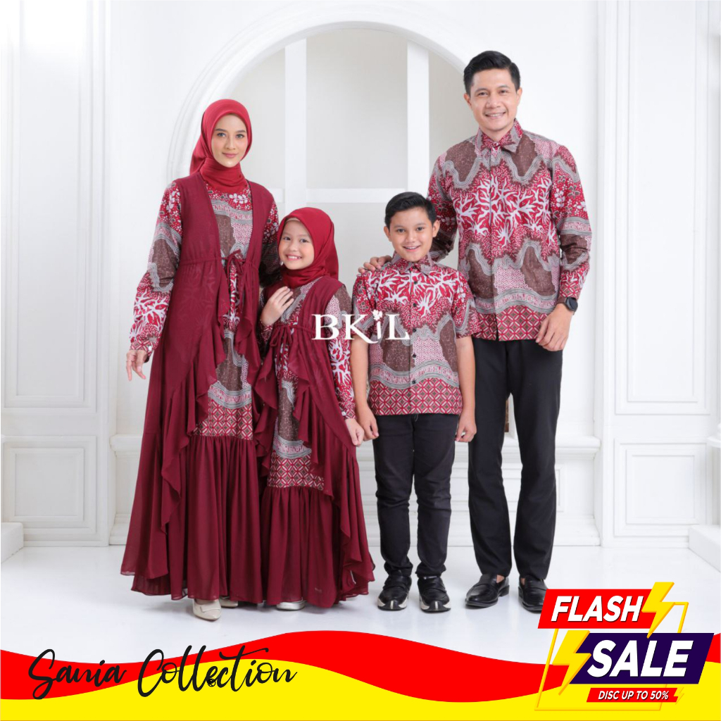 Jual Baju Couple Pasangan Terbaru 2024 Batik Gamis Kebaya Kapel Keluarga Suami Istri Batik ...