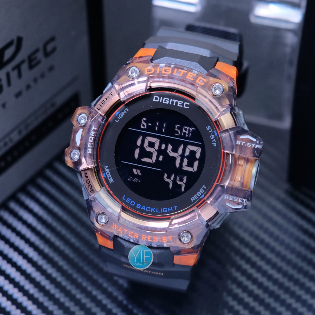 Jual Jam Tangan Digitec Original Pria Digital Sport Stainless Steel DG ...
