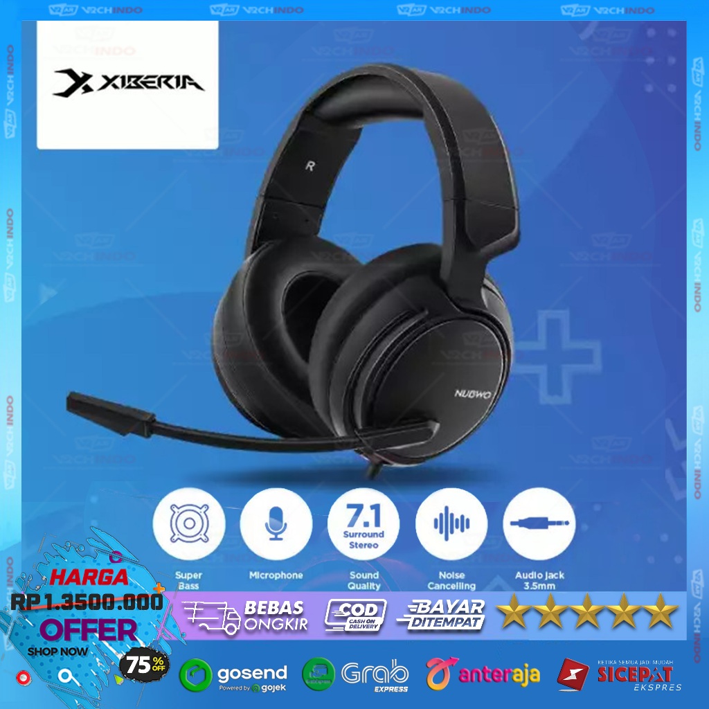 Jual Headset Gaming Xiberia Nubwo N12 Headphone Casque Bass Setereo 7.1 ...