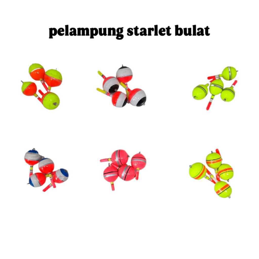 Jual Pelampung Pancing Starlet Bulat Ukuran 3-4cm Harga 1biji | Shopee ...