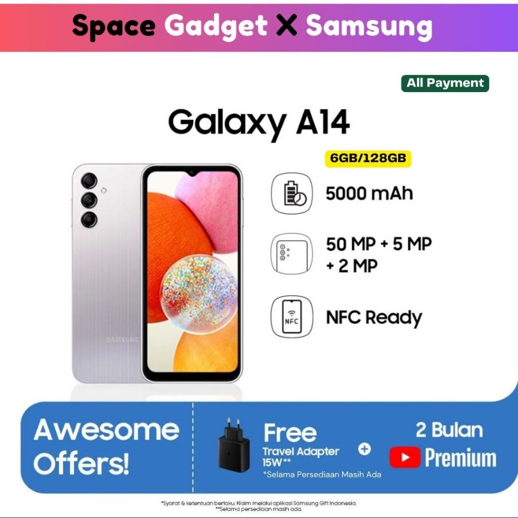 Jual Samsung Galaxy A14 LTE | 6GB RAM 128GB | Android Smartphon ...