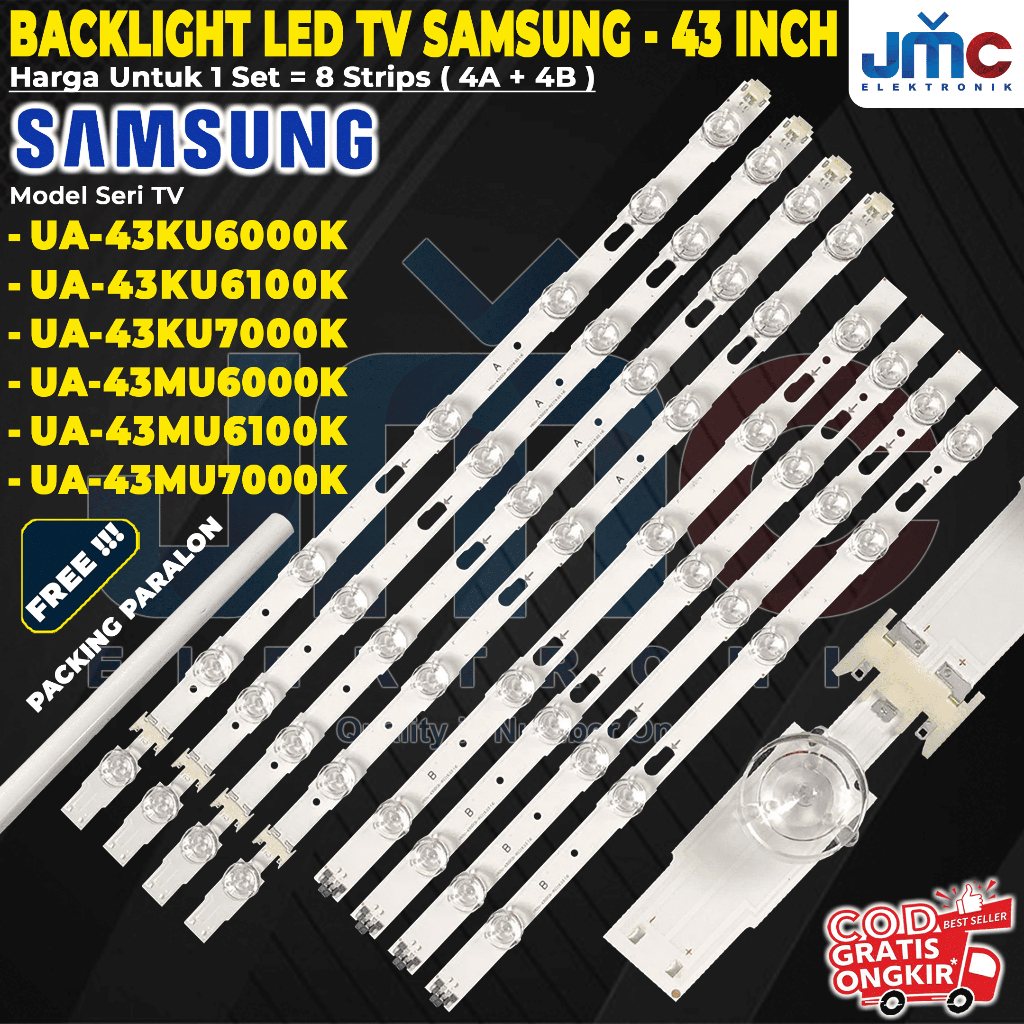 Jual BACKLIGHT TV SAMSUNG UA43MU6000K UA43MU6100K UA43MU7000K UA43KU6000K UA43KU6100K ...