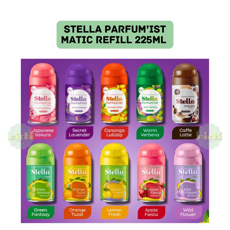 Jual STELLA PARFUMIST MATIC REFILL 225ml Air Freshener Spray Pengharum ...