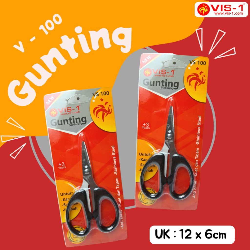 Jual Gunting V-100 VIS-1 / Gunting Kertas / Gunting Kecil | Shopee ...
