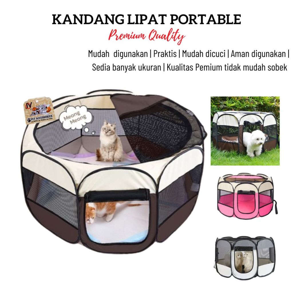Jual Kandang Lipat Portable Untuk Kucing Anjing Praktis Mudah Digunakan ...