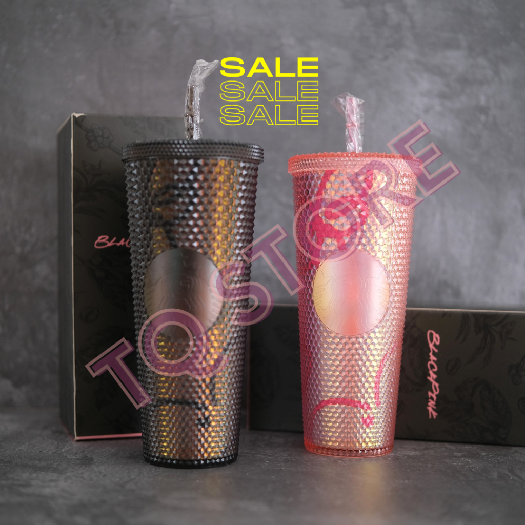 Jual TERMURAH !! TUMBLER STARBUCKS x BLACKPINK DIAMOND GALAXY STUDDED BLINK WITH STRAW 710ml ...