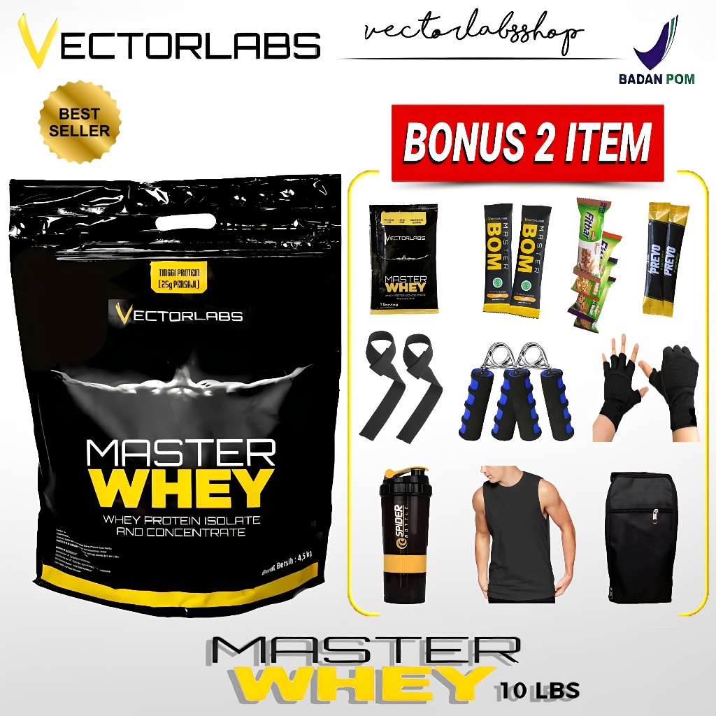 Jual Vectorlabs Master Whey Protein 10 lbs Susu Whey Protein Isolate ...