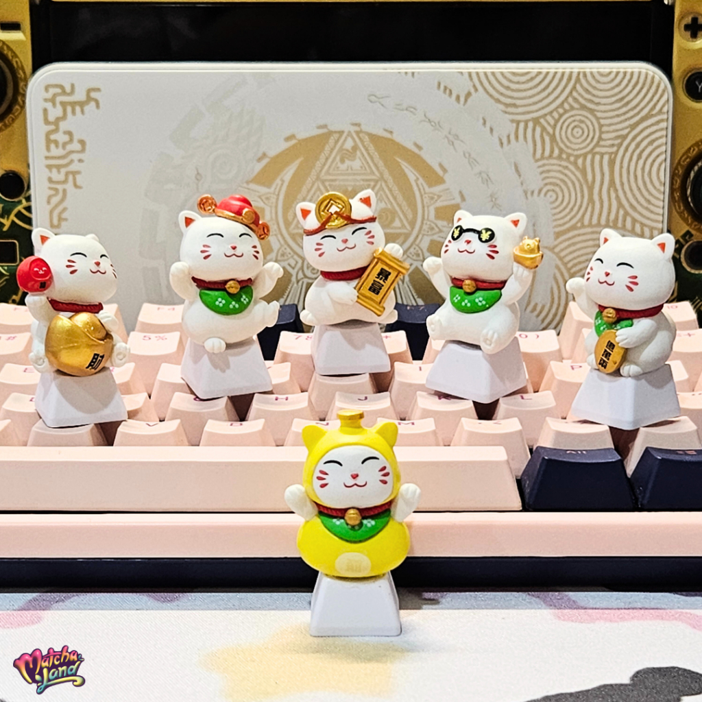 Jual Lucky Cat Keycaps Mechanical Keyboard ; Keycaps kucing keyboard ...
