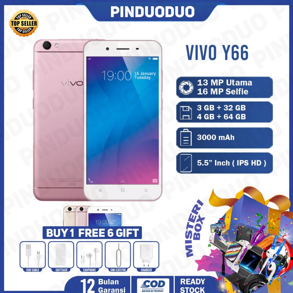 Jual VIVO Y66 4/64GB Bergaransi | Shopee Indonesia