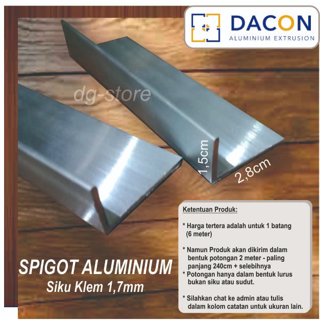 Jual Spigot Siku Klem Spikol Aluminium Tebal 1,3mm & 1,7mm | Shopee ...