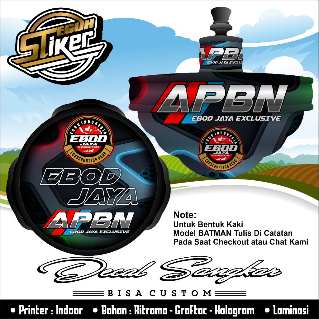 Jual Stiker Decal Tebok T3 Motif Ebod Jaya APBN Racing 3D | Shopee ...