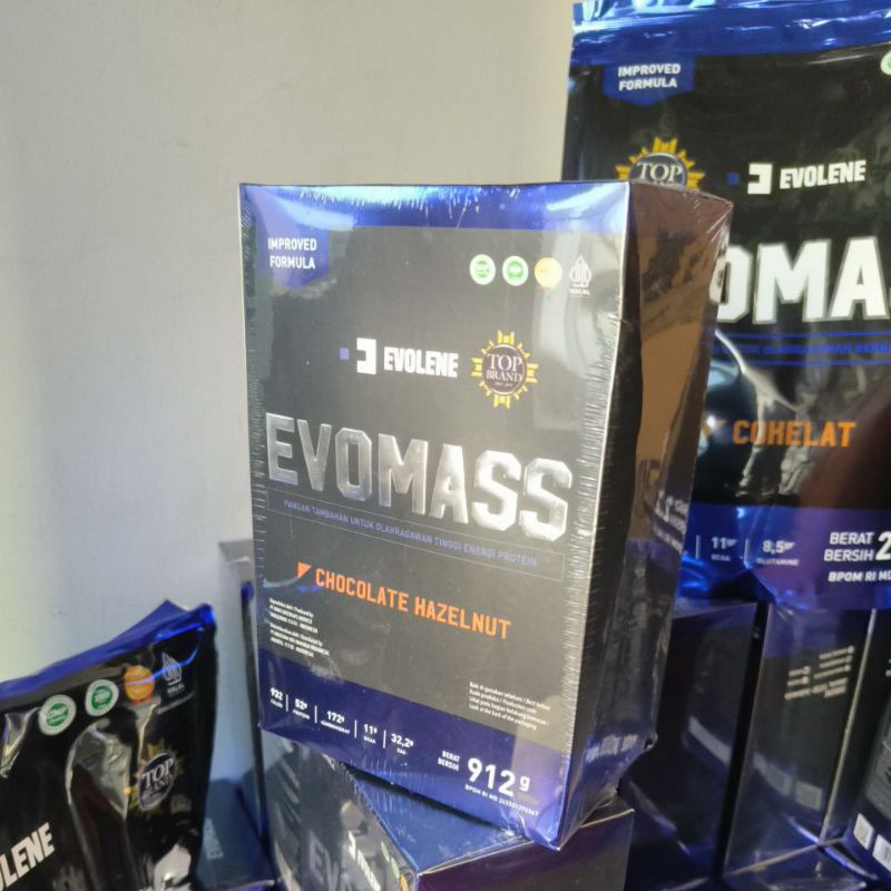 Jual EVOLENE Evomass Gainer 912 gram 2lbs | Evo Mass BPOM HALAL MUI evomas PREVO | Shopee Indonesia
