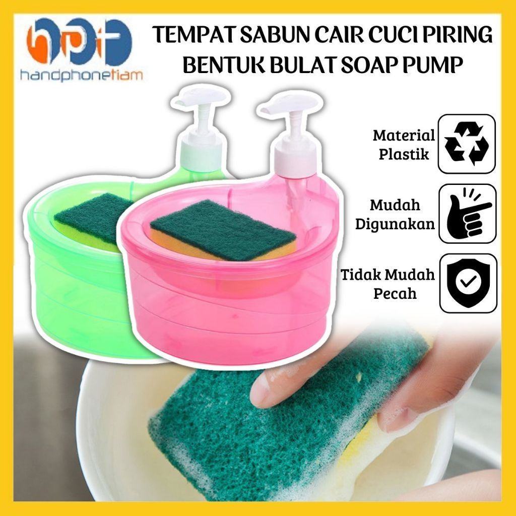 Jual Tempat Sabun Cair Cuci Piring Bentuk Bulat Soap Pump Dispenser ...