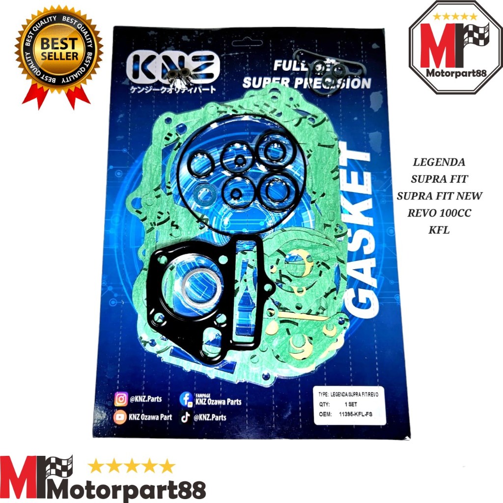 Jual PAKING KNZ GASKET FULLSET LEGENDA SUPRA FIT NEW REVO OLD SUPRA FIT KFL | Shopee Indonesia
