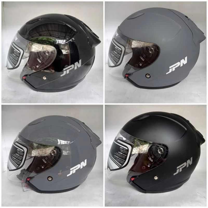 Jual HELM JPN GALAXY SOLID HELM HALF FACE ORIGINAL ONE VISOR | Shopee ...