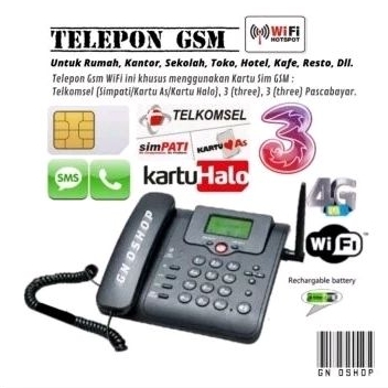 Jual Telepon GSM WiFi Hotspot Untuk Rumah Kantor Telp Telpon Telephone ...