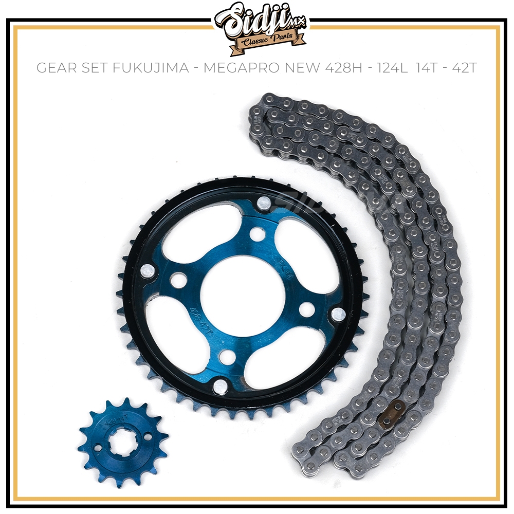 Jual Gearset Girset Paket Gear Depan Belakang Fukujima Megapro New ...
