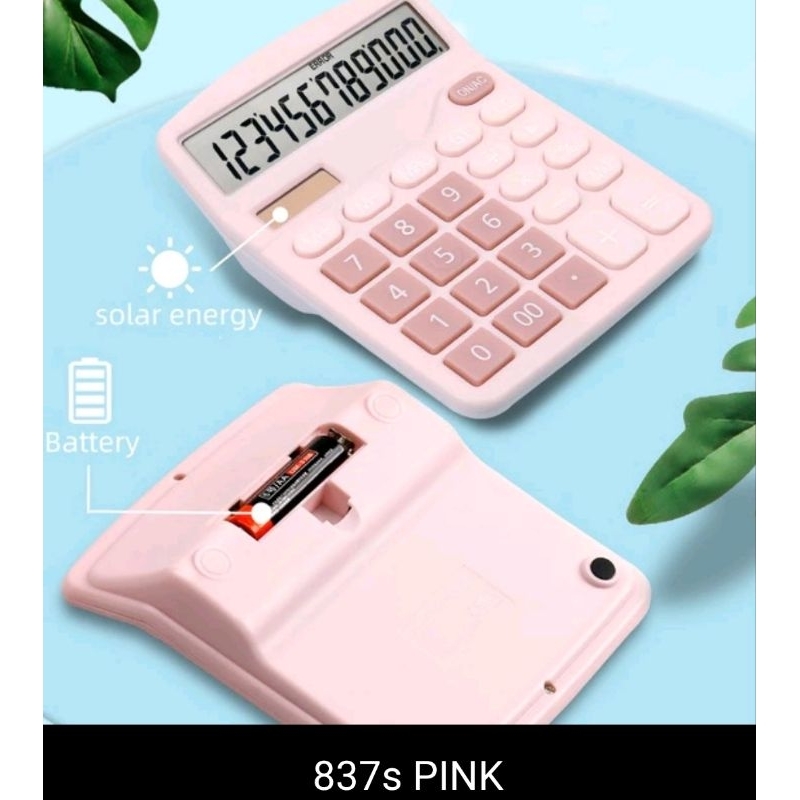 Jual Kalkulator 837-S / 12digit / 2Warna (Biru)/(Pink)/2 Power Energy ...