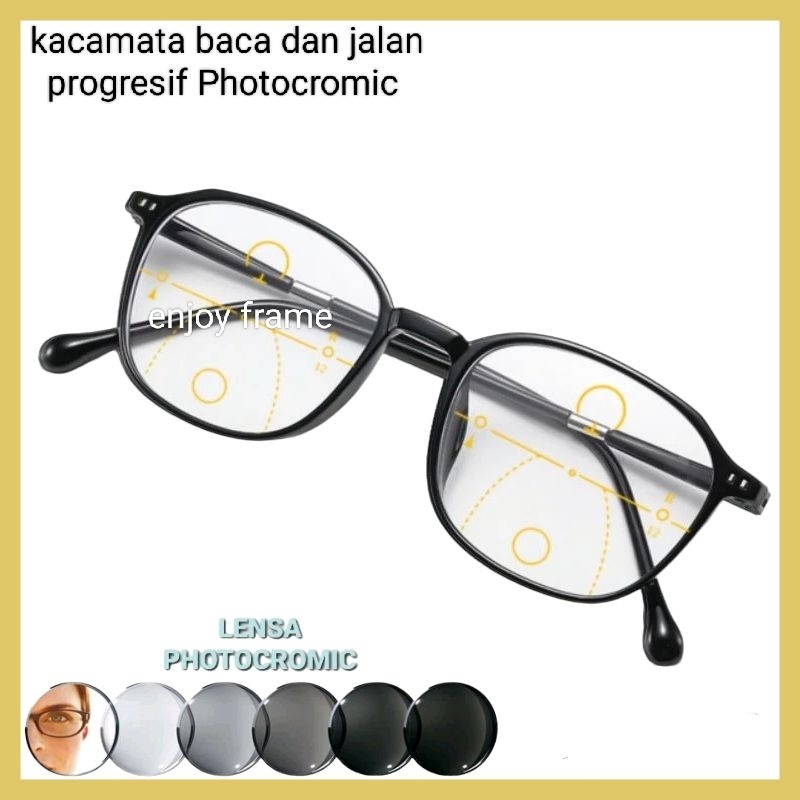 Jual Kacamata Baca dan Jalan Lensa Plus Progresif Photocromic Frame ...