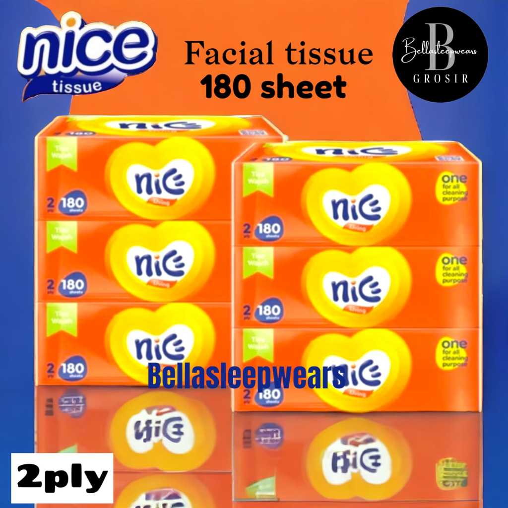 Jual BELLA = TISSU TISSUE MICE NICE KING 180 SHEET 2PLY | DAILY FACIAL ...