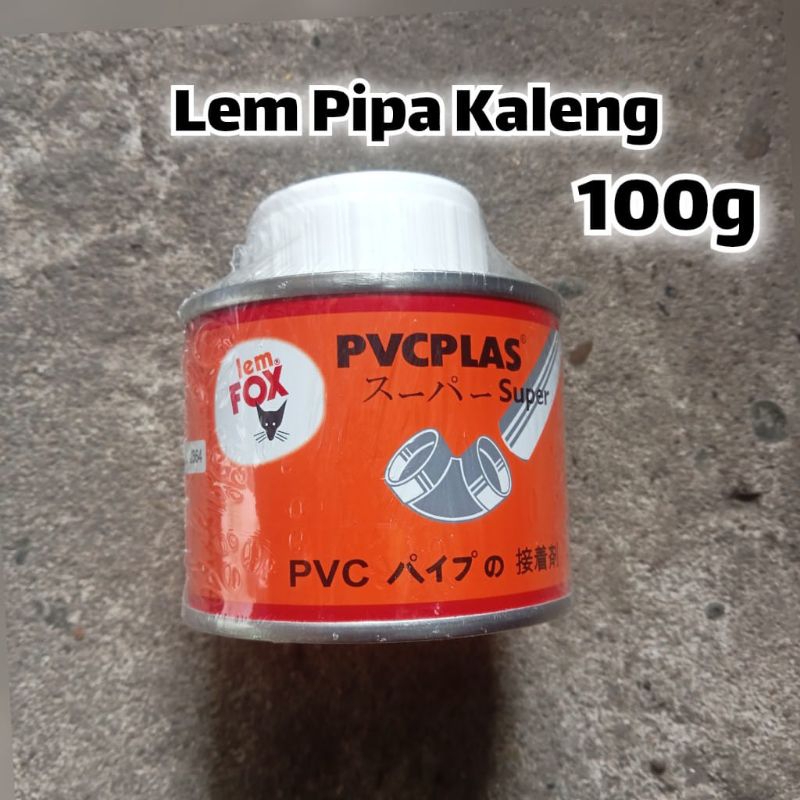 Jual Lem Pipa kemasan kaleng PVCPLAS by Lem Fox 100g kuat awet tahan ...
