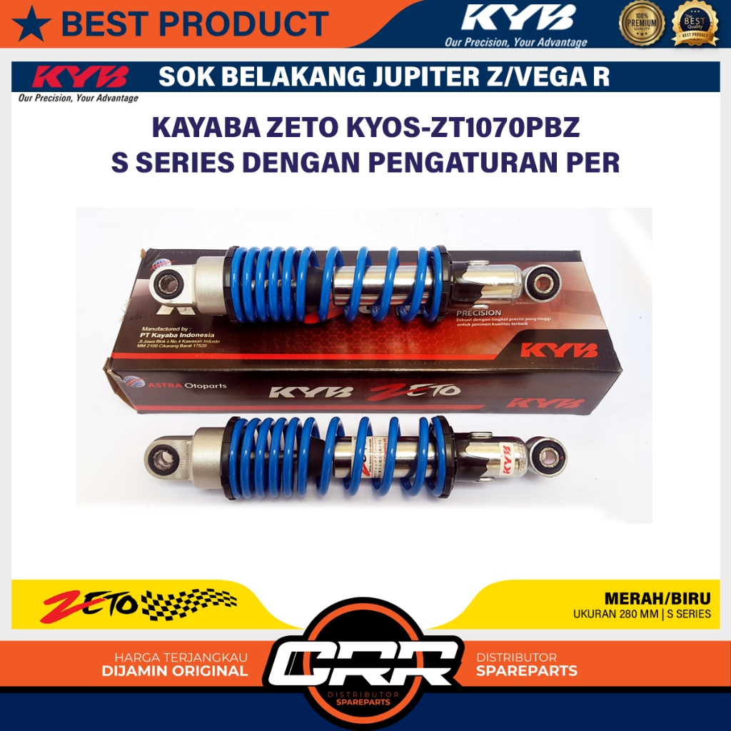 Jual Shockbreaker Kayaba Zeto Jupiter Z Vega F1ZR Bebek Yamaha Sok Belakang Sokbreker Tipe KYOS ...