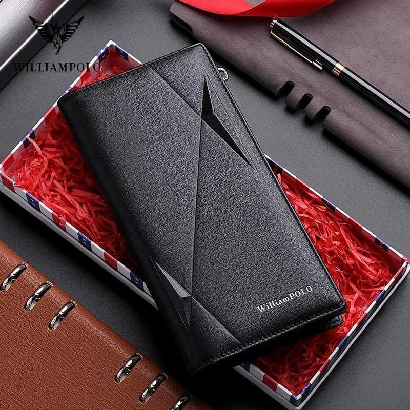 Jual Baru RFID kualitas tinggi kulit asli pria dompet fashion desain ...