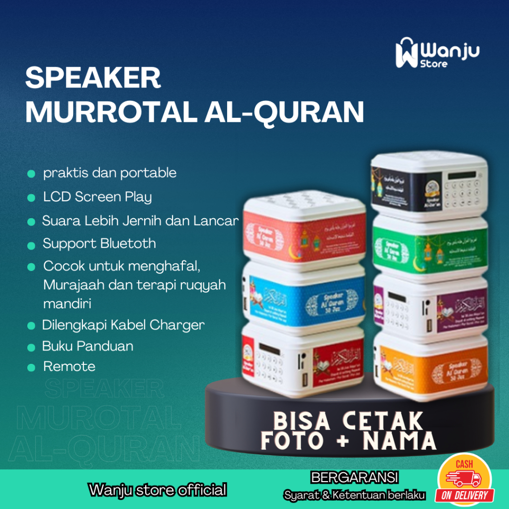 Jual Speaker Murottal Alquran 30 Juz Anak + Bluetooth + Chip 16 Gb Bisa ...
