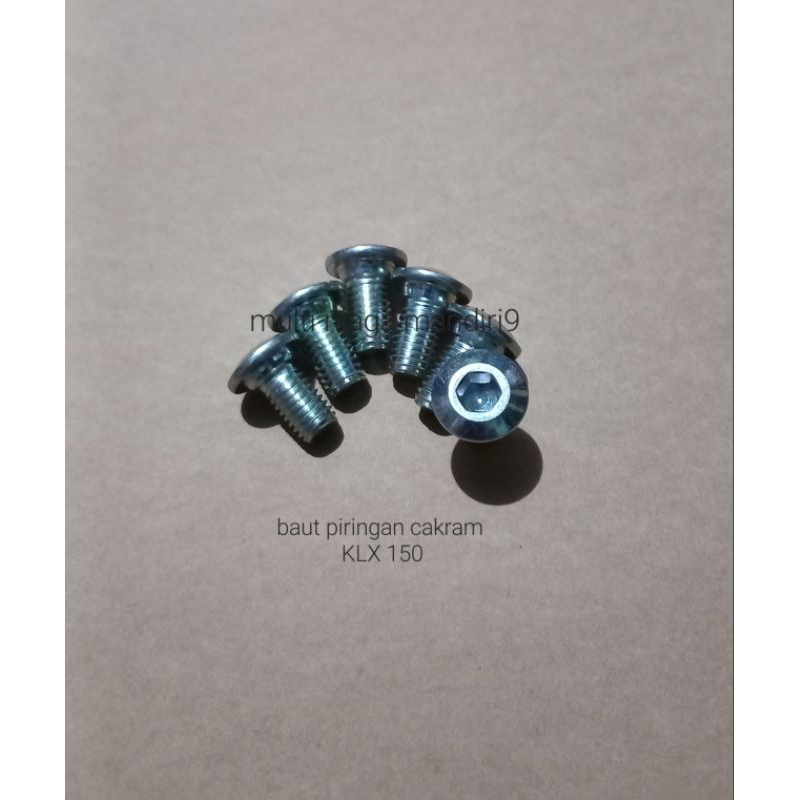 Jual 1 set baut piringan cakram klx 150, baut cakram klx 150, baut piringan cakram klx 150 baja ...