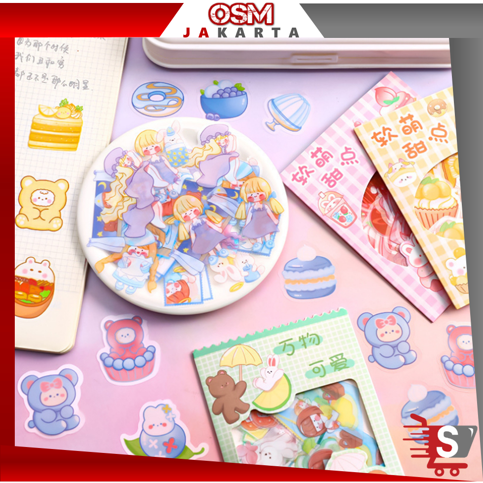 Jual OSM JKT 6056 Stiker Set Isi 45 PCS / Soft Cute Sticker Pack ...