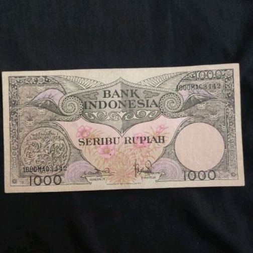Jual UANG KUNO UANG KOLEKSI 1000 BUNGA 1959 VF/PERNAH BEREDAR | Shopee ...