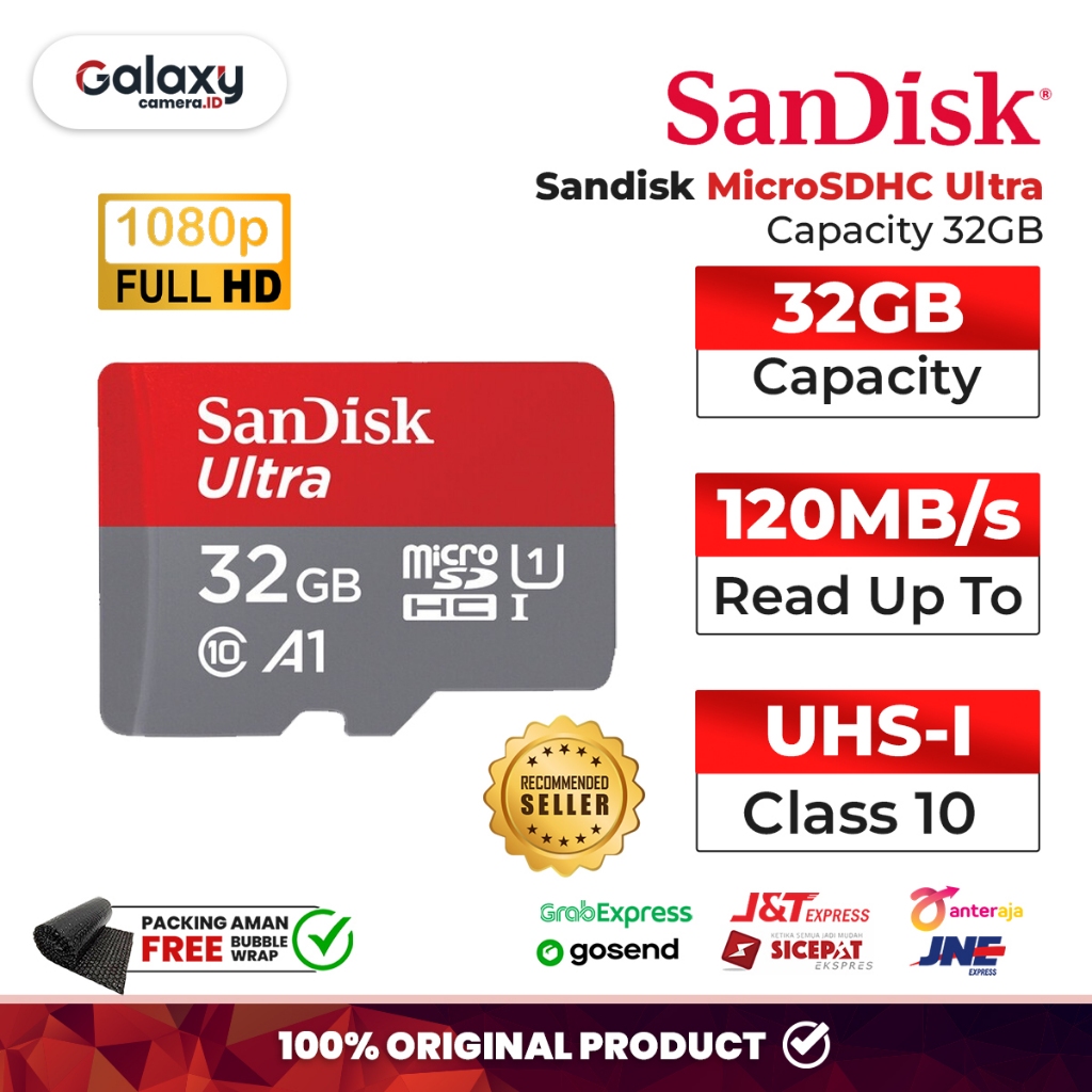 Jual Memory MicroSD Sandisk Ultra 32GB 120mb/s Memori Micro SD Original ...