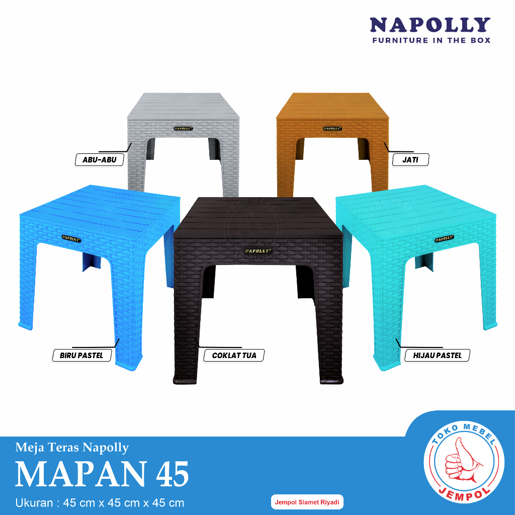 Jual Meja Teras/Meja Napolly MAPAN 45/Meja Plastik/Meja Tamu/Jempol ...