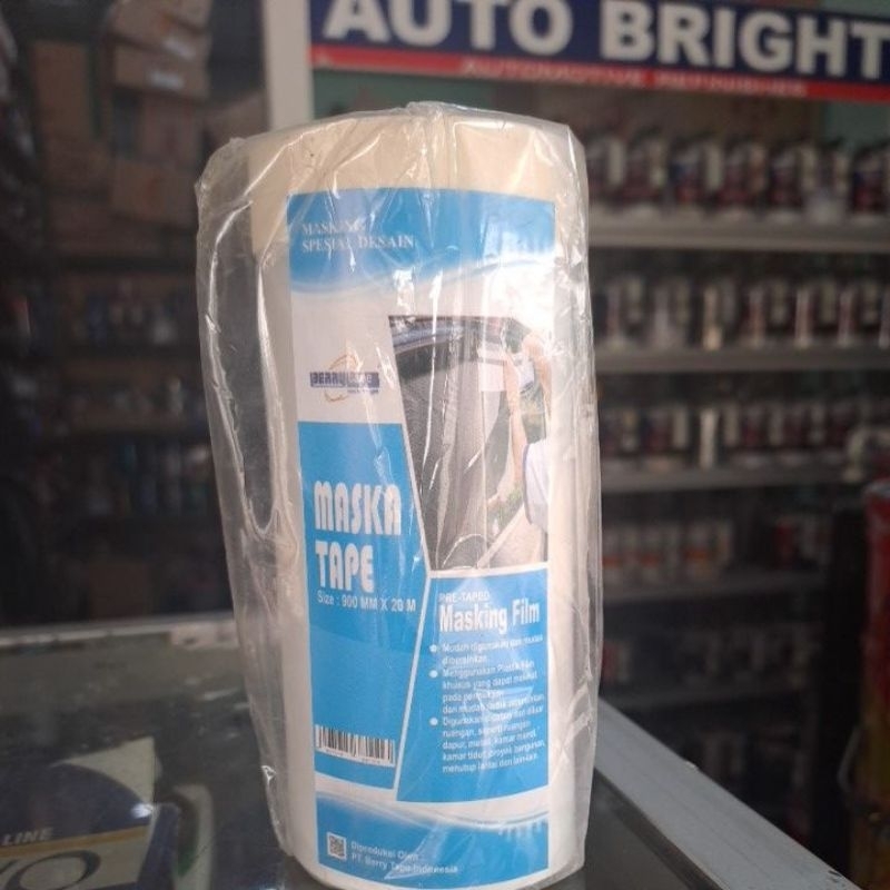 Jual Masking Film / masking kertas dengan plastik / Kertas Lem Plastik ...